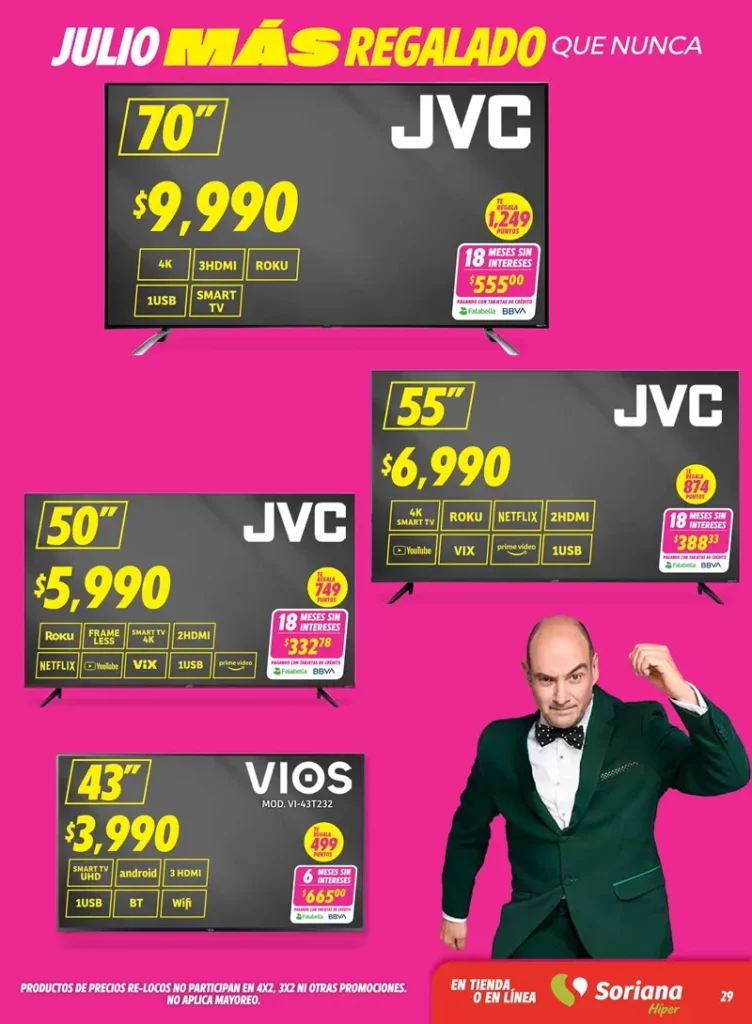 Pantallas Smart TV en Soriana del 13 al 19 de junio 2025 | CatalogosMX